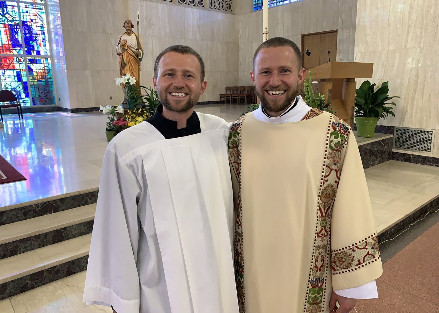 Twin seminarians following one after the other into the priesthood ...
