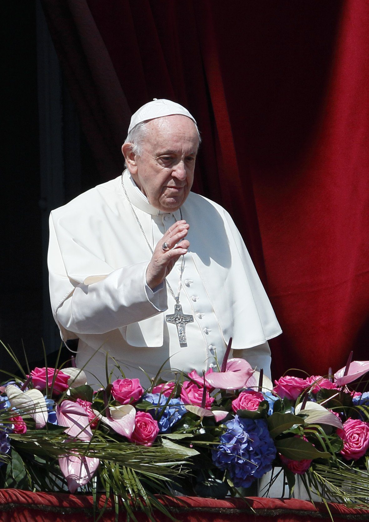 Pope Inverted Cross On Back Of Chair