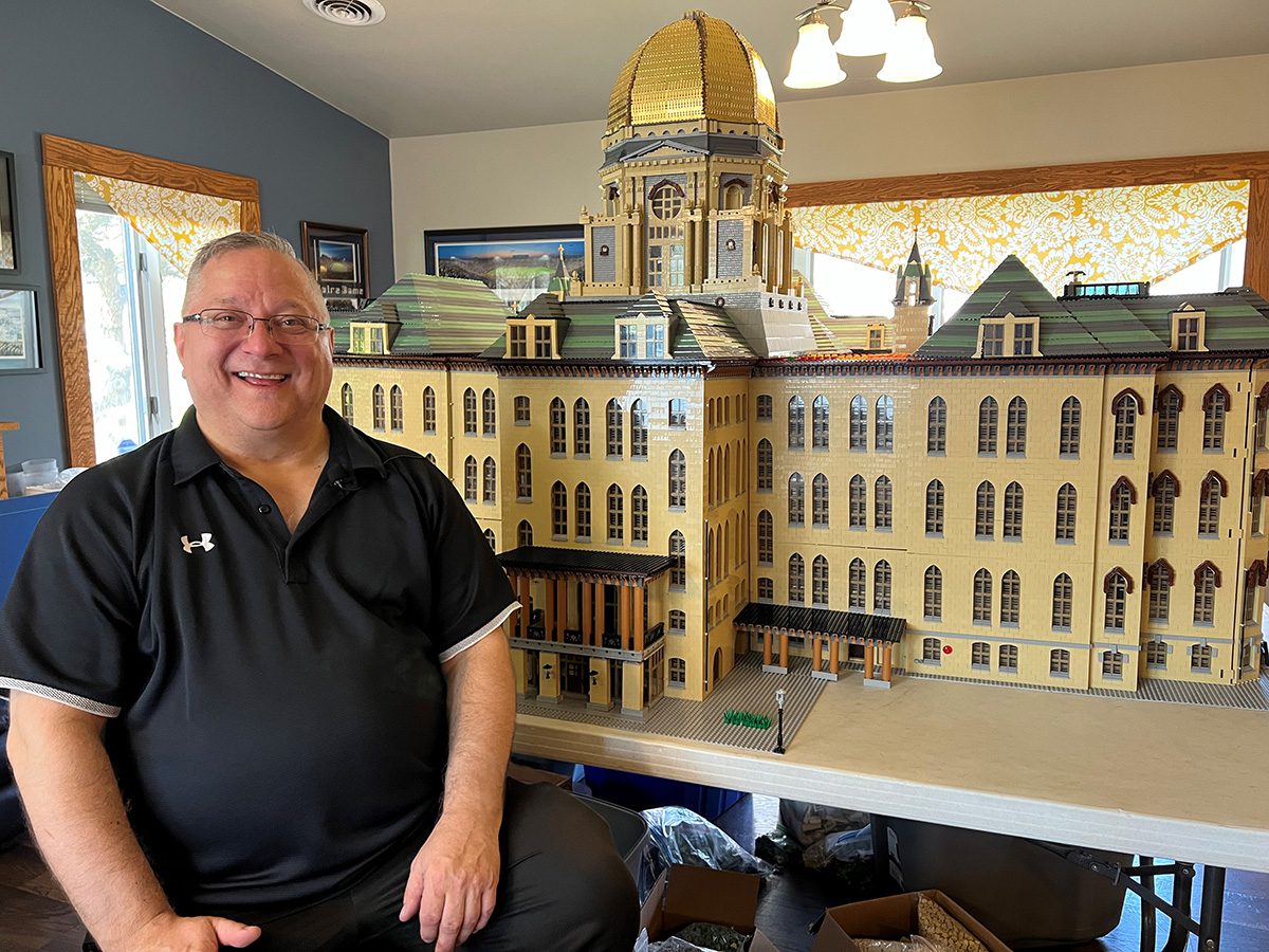 Brodheadsville priest builds LEGO replica of Notre Dame’s Golden Dome ...