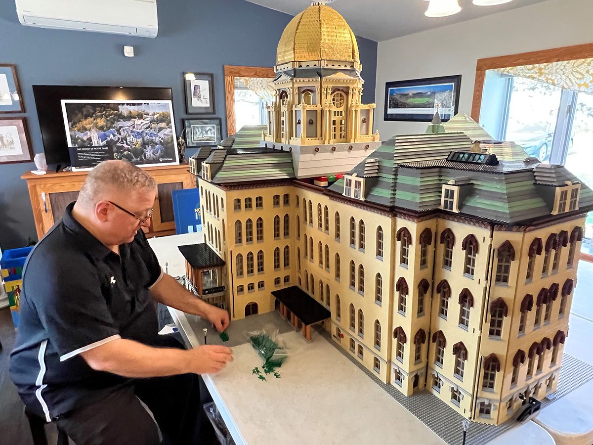 Brodheadsville priest builds LEGO replica of Notre Dame’s Golden Dome ...