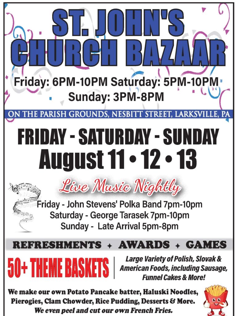 Summer Bazaars, Festivals & Picnics 2023 – Diocese of Scranton