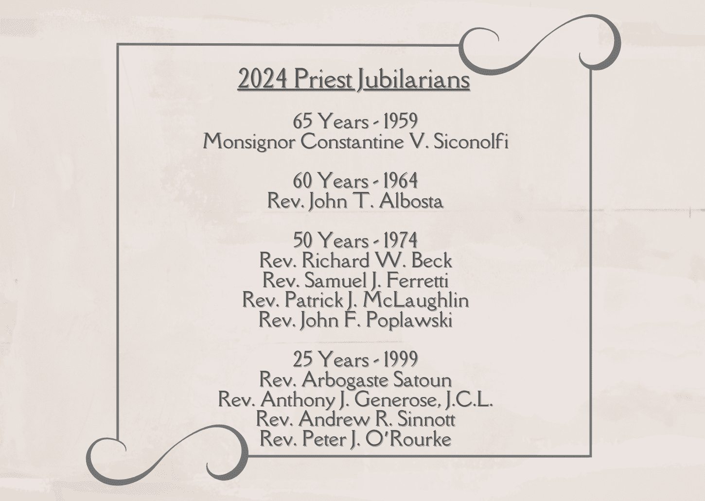 Bishop Bambera to honor 2024 Priest Jubilarians at June 6 Cathedral Mass – Diocese of Scranton