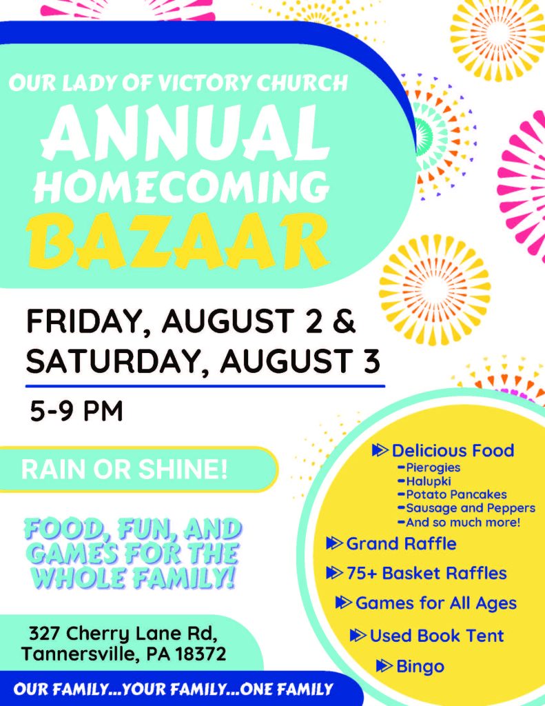 Summer Bazaars, Festivals & Picnics 2024 – Diocese of Scranton