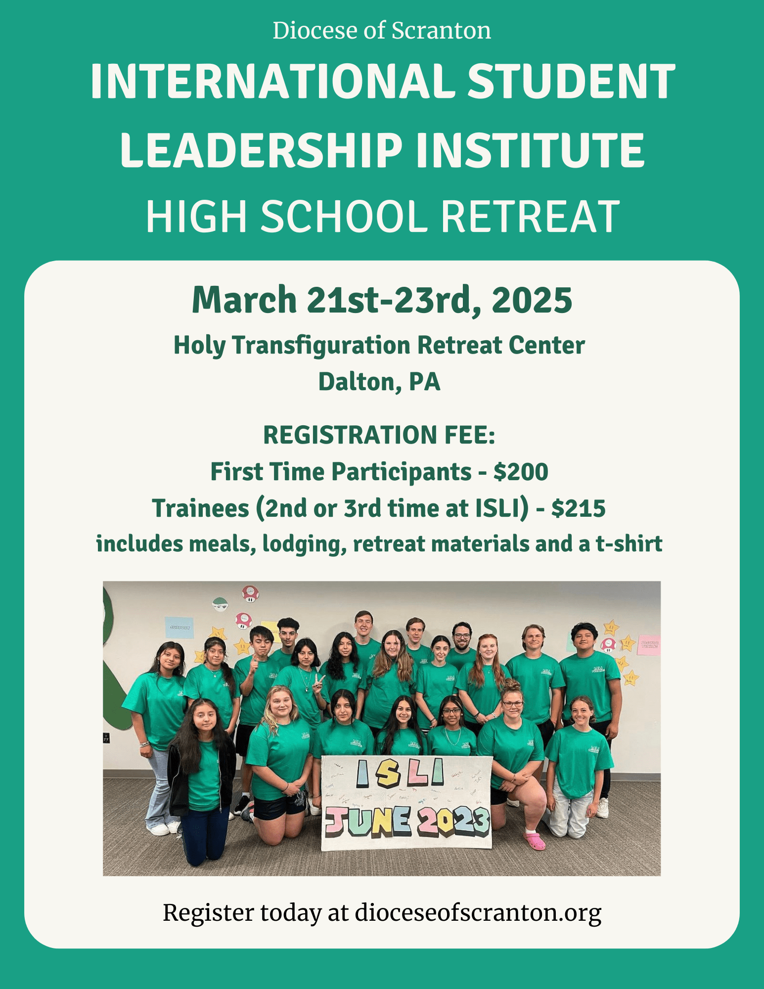 International Student Leadership Institute (ISLI) 2025 – Diocese of ...