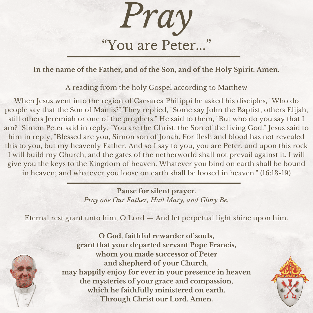 Novena in Memory of Pope Francis – Diocese of Scranton