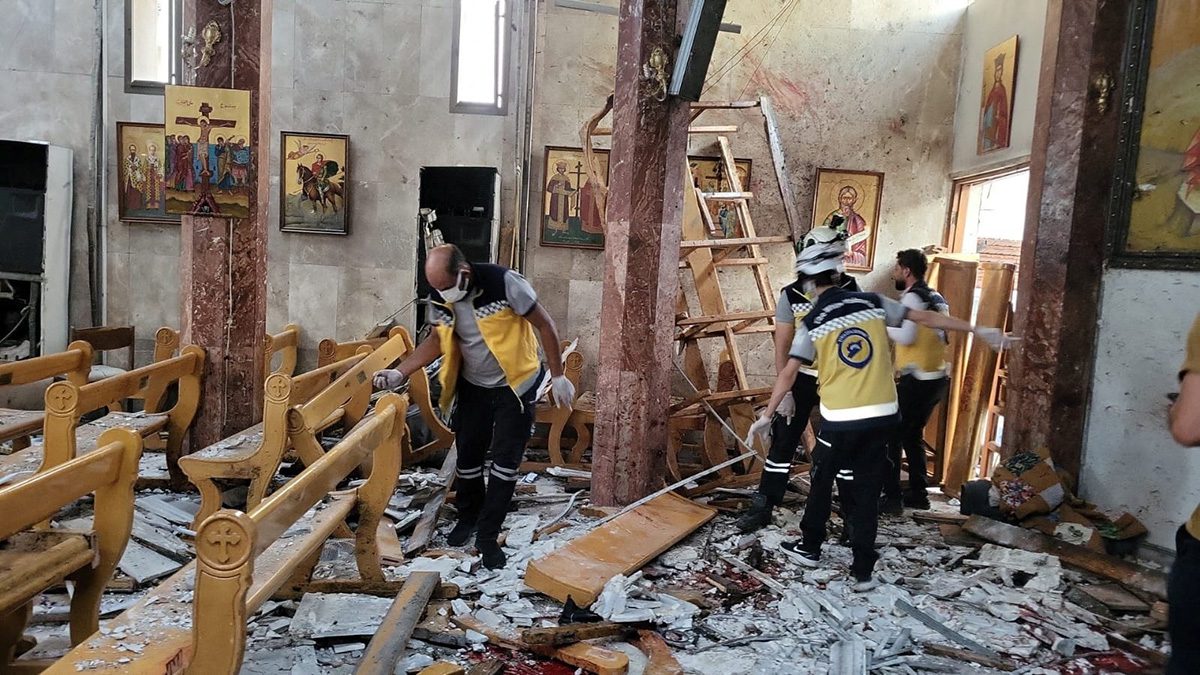 Suicide bomb attack at Syrian church kills at least 20, injures dozens ...